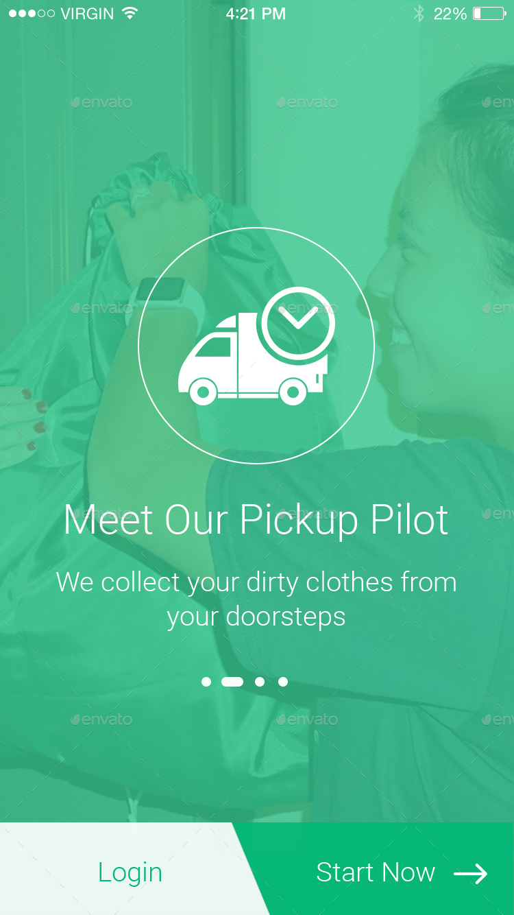 Laundry App UI Kit, Web Elements | GraphicRiver